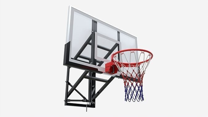 Wall Basketball Shield With A Basket 3D model | CGTrader