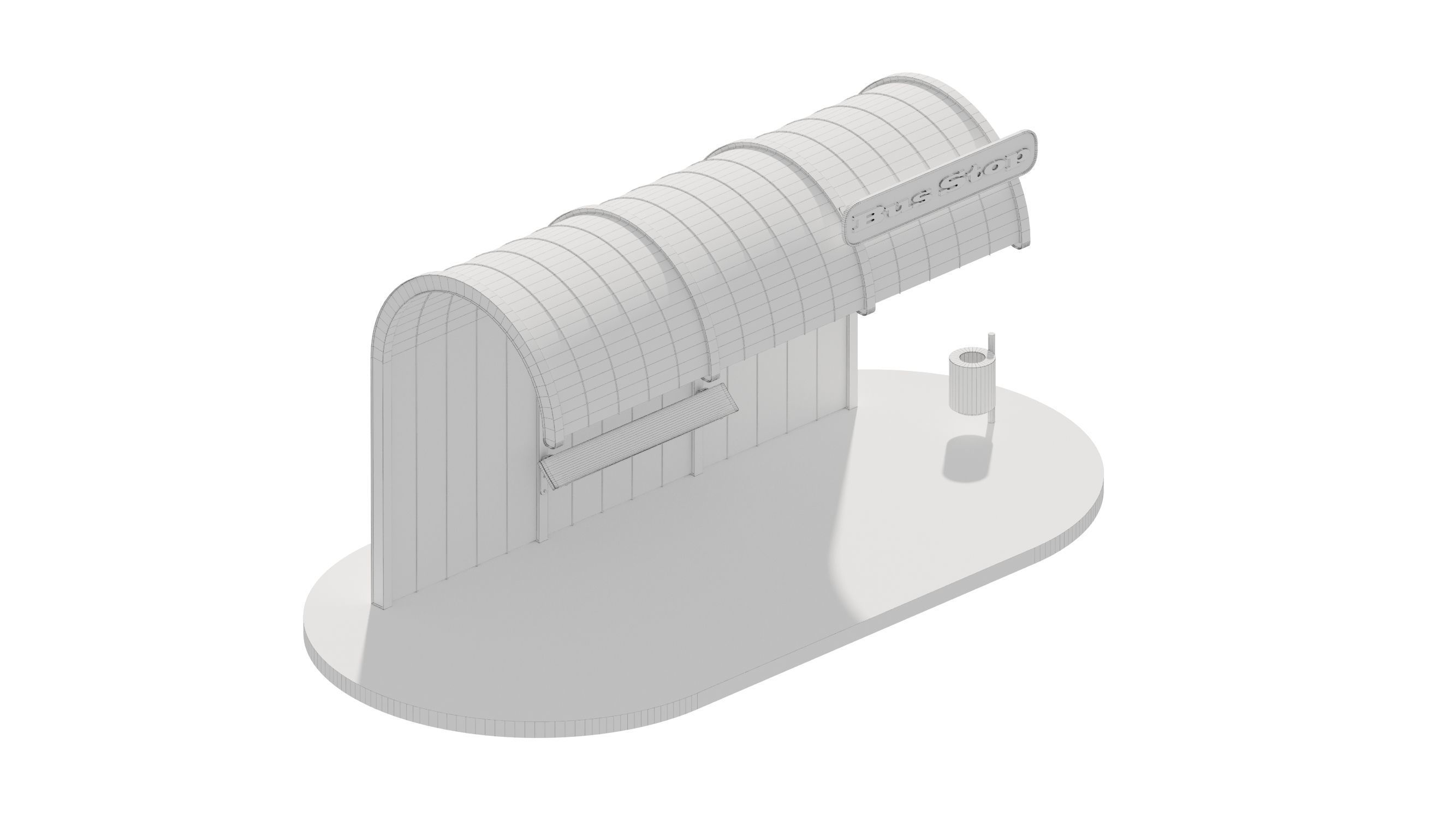 Bus Stop 1 3D model | CGTrader