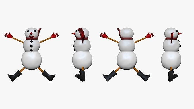001346 smiling snowman in x form 3dp 3D model 3D printable | CGTrader