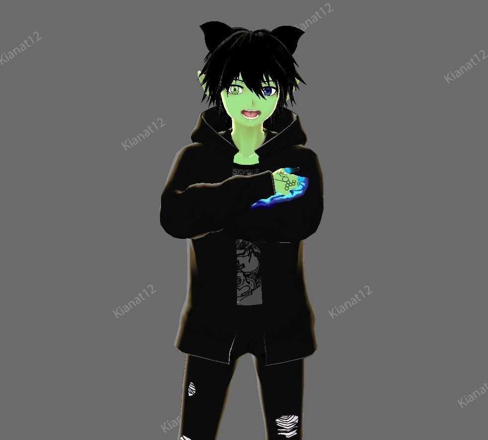 3D model 3d low poly male avatar for vrchat and vtubing VR / AR / low ...