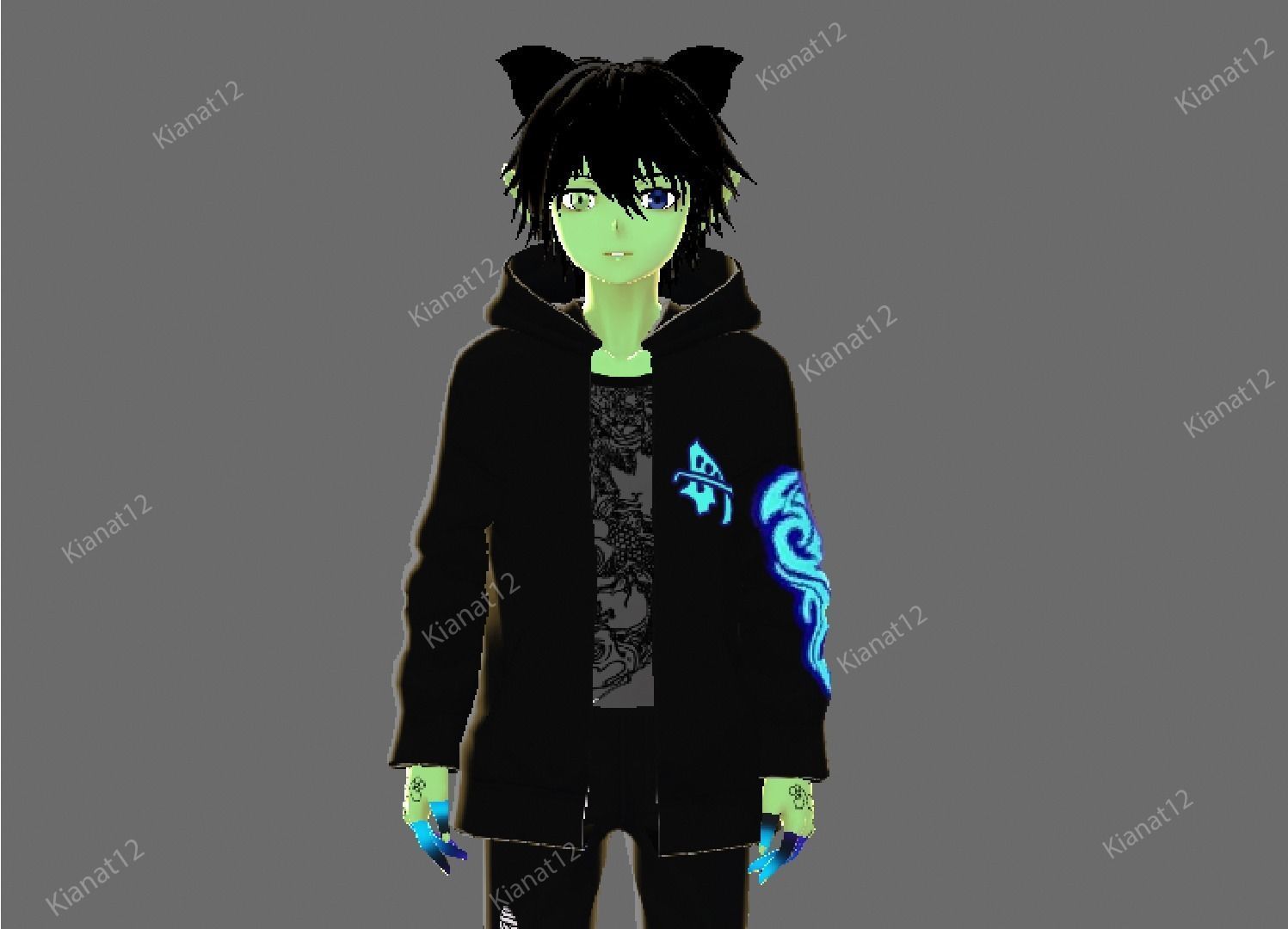 3D model 3d low poly male avatar for vrchat and vtubing VR / AR / low ...
