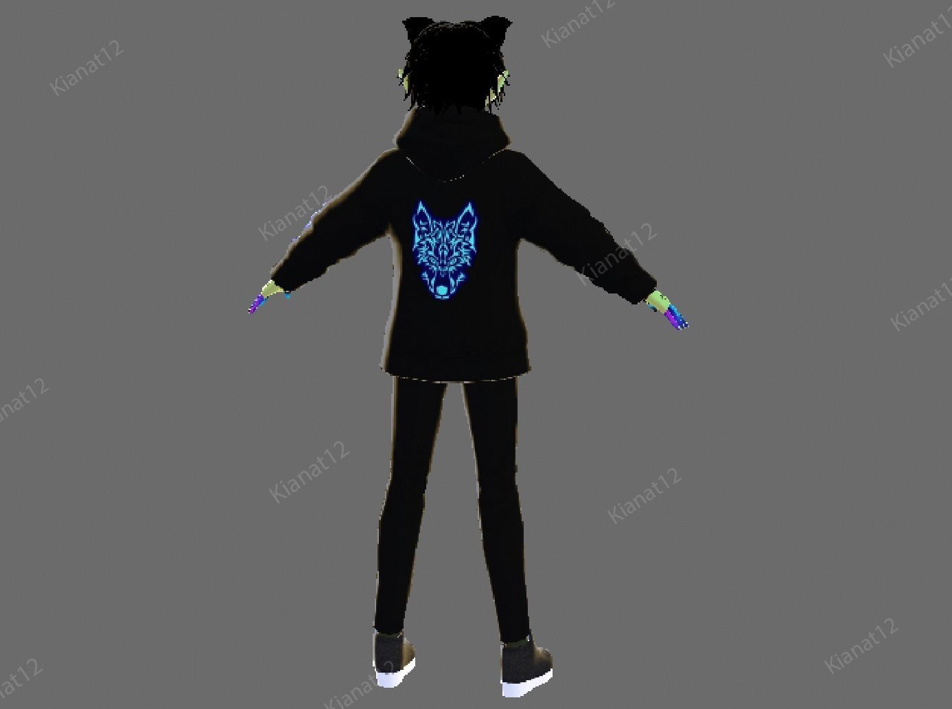3D model 3d low poly male avatar for vrchat and vtubing VR / AR / low ...