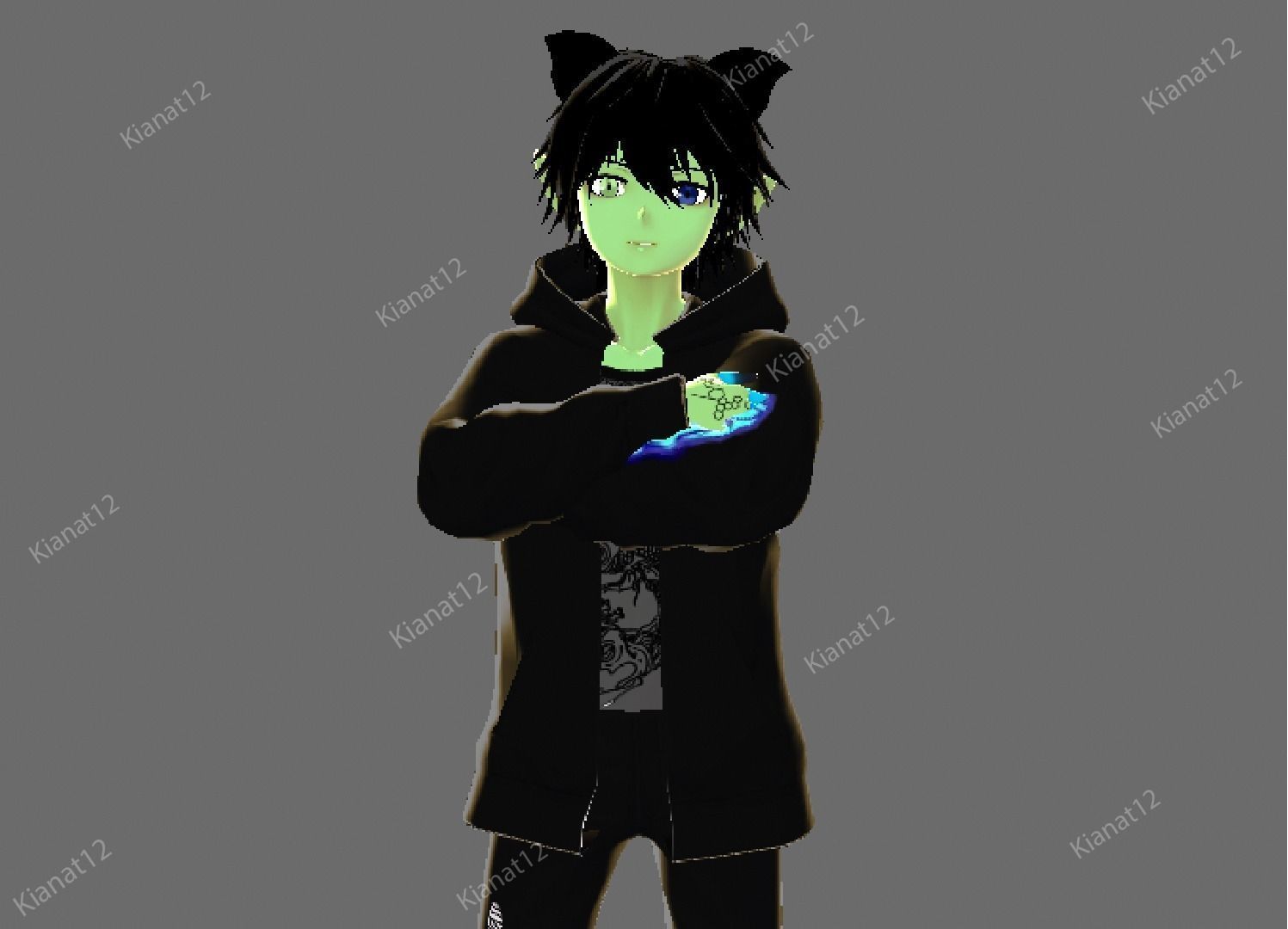 3D model 3d low poly male avatar for vrchat and vtubing VR / AR / low ...