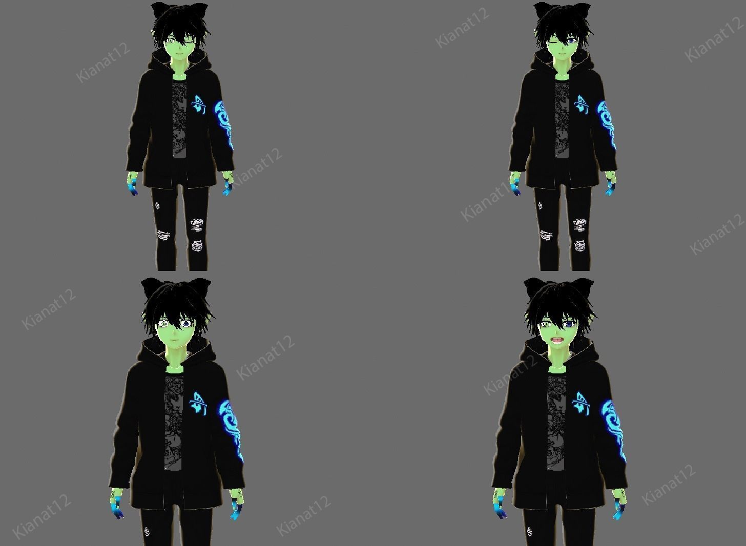3D model 3d low poly male avatar for vrchat and vtubing VR / AR / low ...