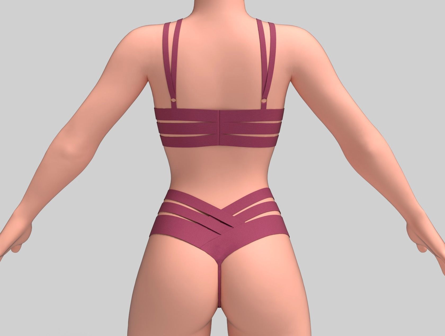 3D model Second life Bikini VR / AR / low-poly | CGTrader