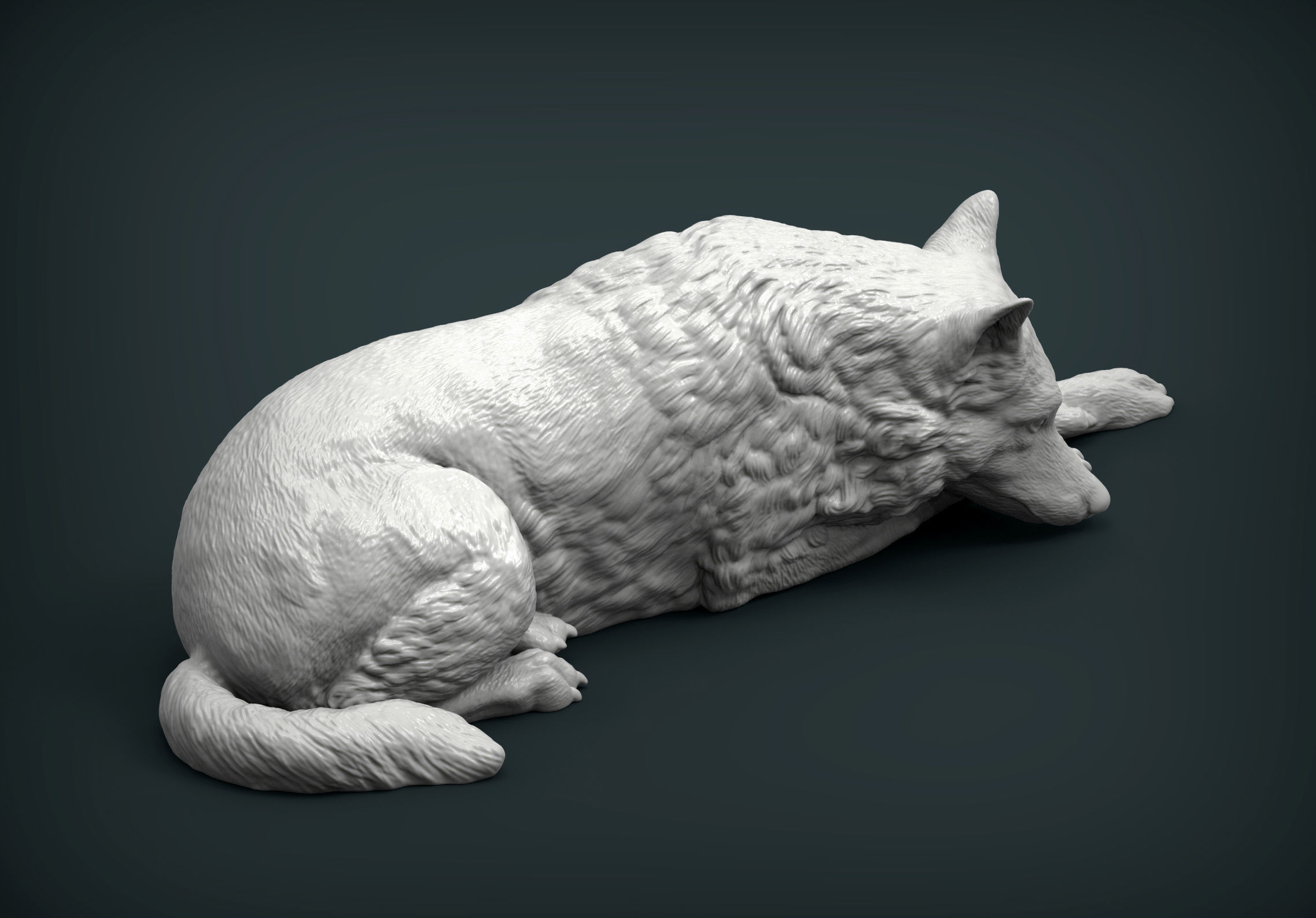 wolf 3D print model 3D model 3D printable | CGTrader