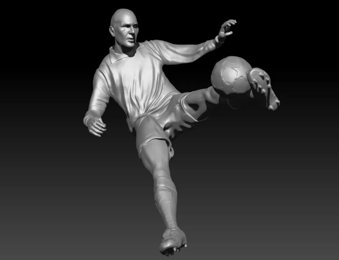 Zidedine Zidane Vollley 3D model 3D printable | CGTrader
