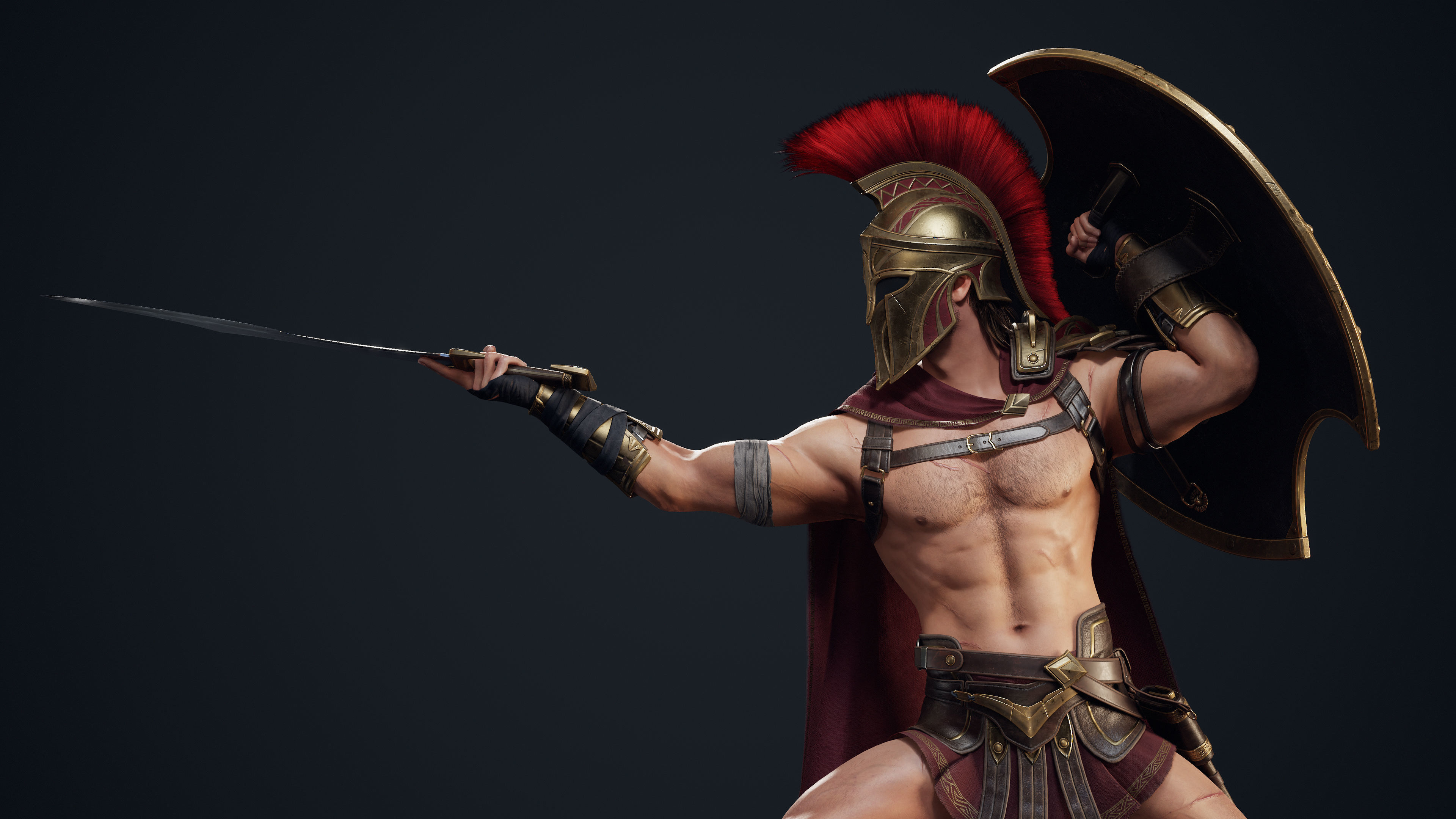 3D model Spartan Hoplite - Game Ready VR / AR / low-poly | CGTrader
