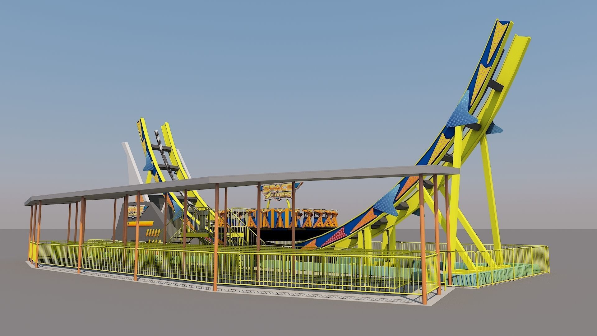 3D model Disco Rides VR / AR / low-poly | CGTrader