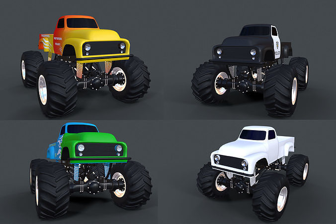3D Detailed Monster Truck - 3 3D model | CGTrader