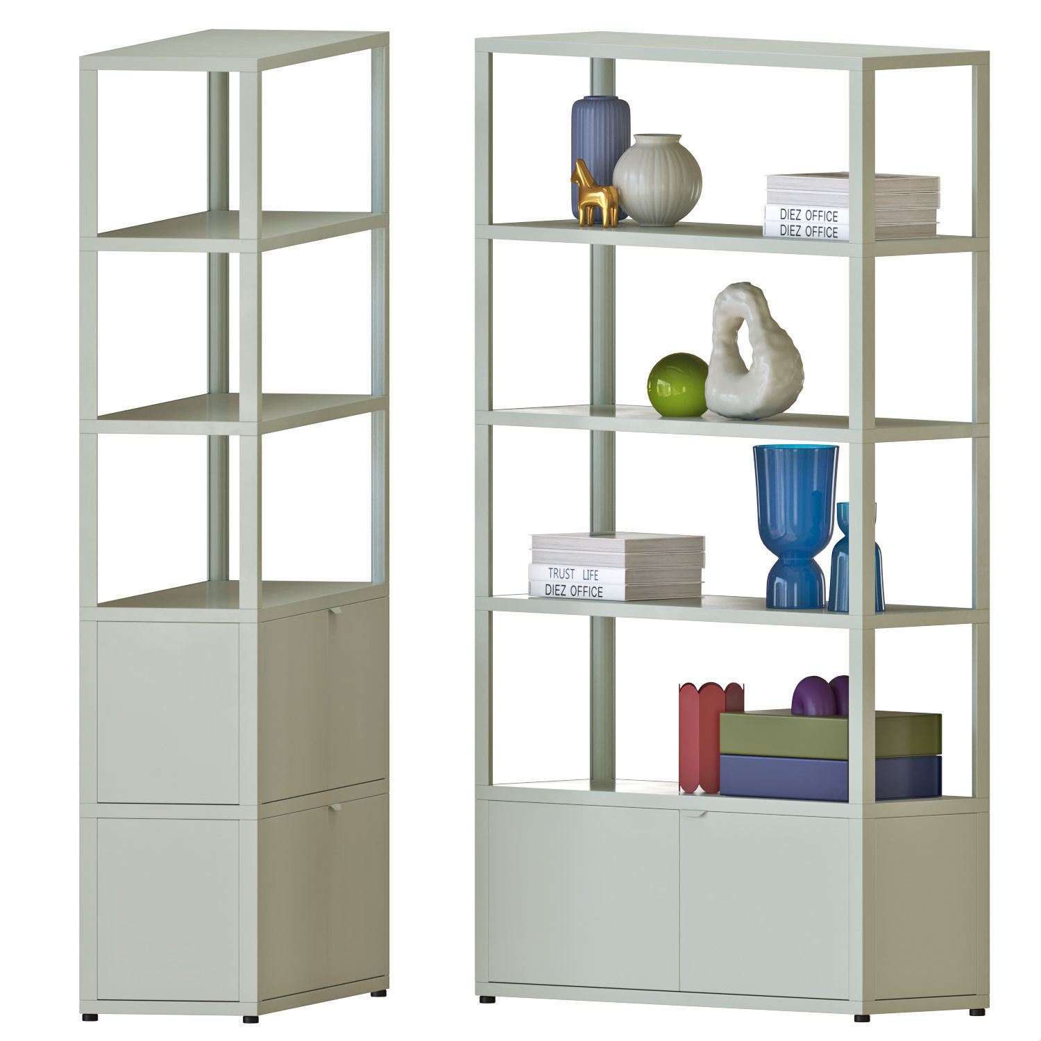 Hay New Order Bookshelf High with Storage 3D model | CGTrader