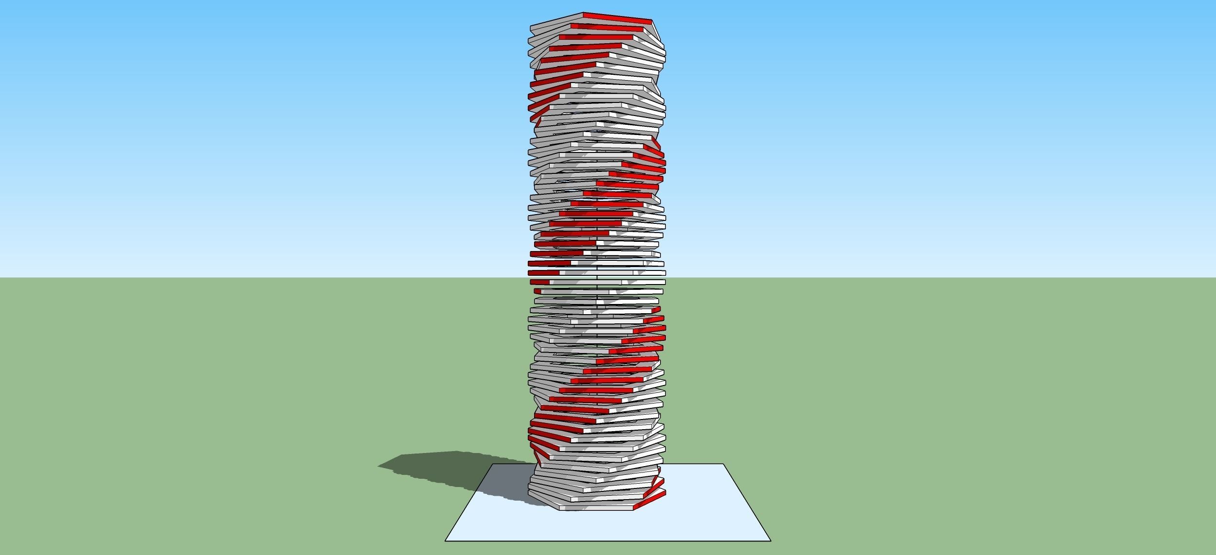 exagon spining artwork column 3d sketchup 3D model | CGTrader