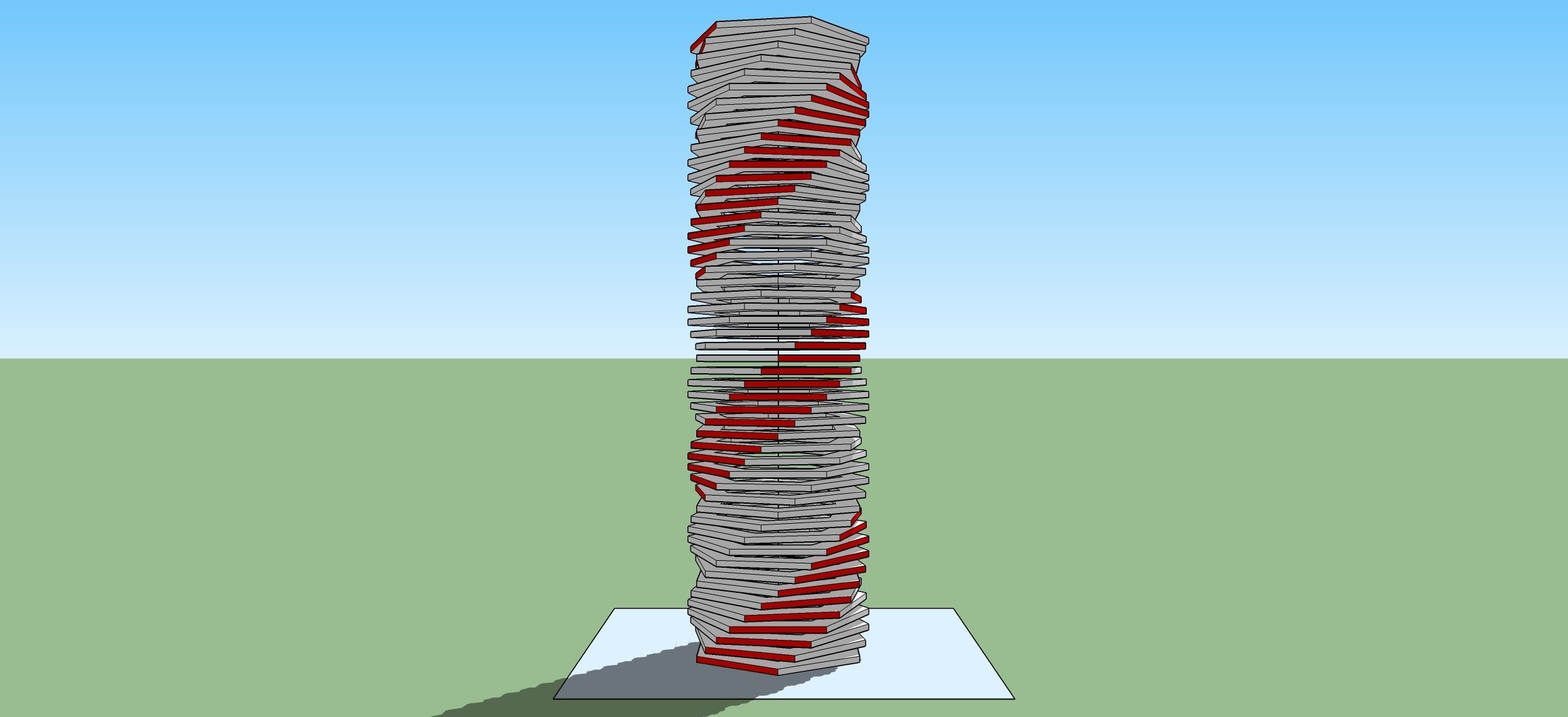 exagon spining artwork column 3d sketchup 3D model | CGTrader