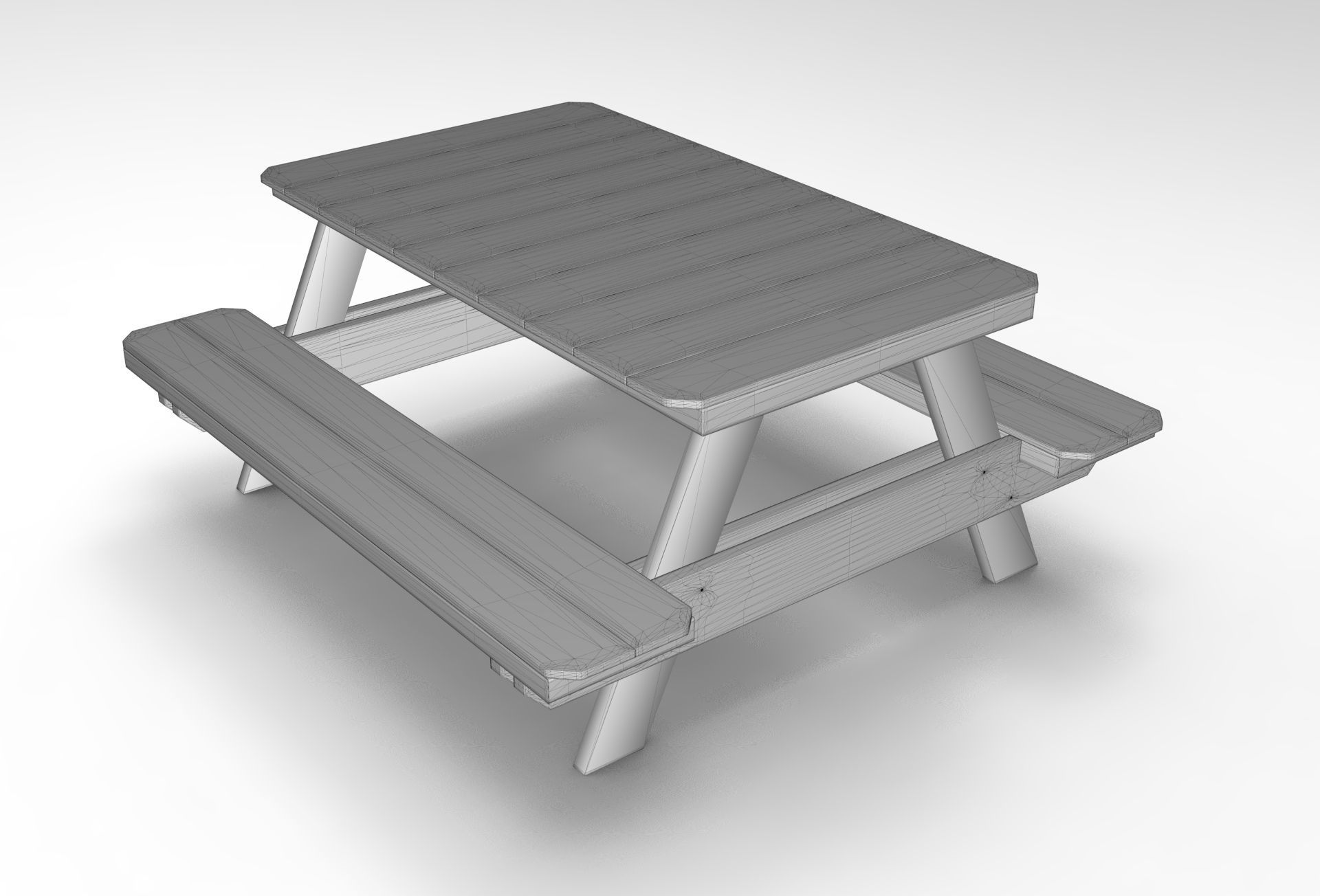 3D model Picnic Table VR / AR / low-poly | CGTrader