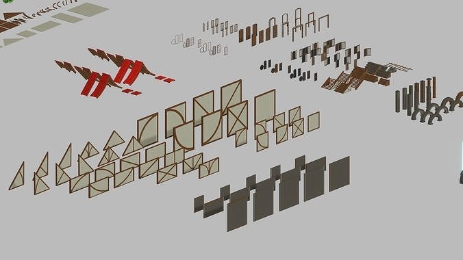 Stylized Modular Environment Kit 3D model | CGTrader