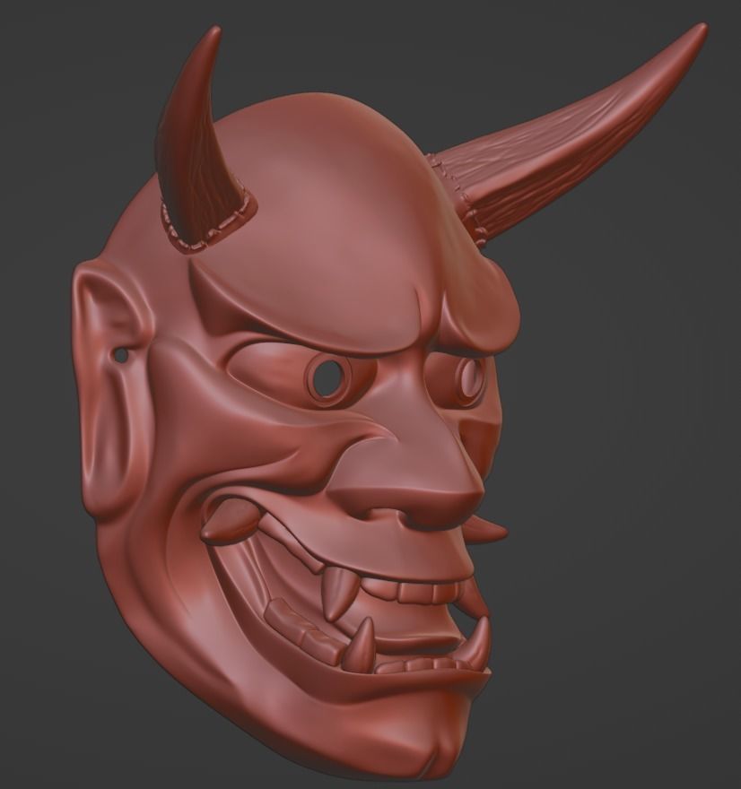 Hannya mask 3D print model 3D print model 3D model 3D printable | CGTrader