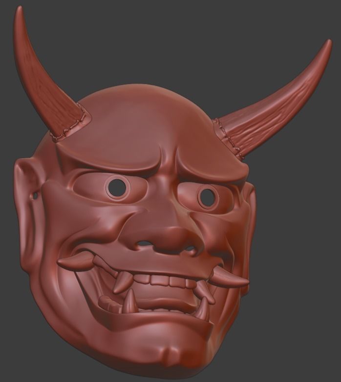 Hannya mask 3D print model 3D print model 3D model 3D printable | CGTrader