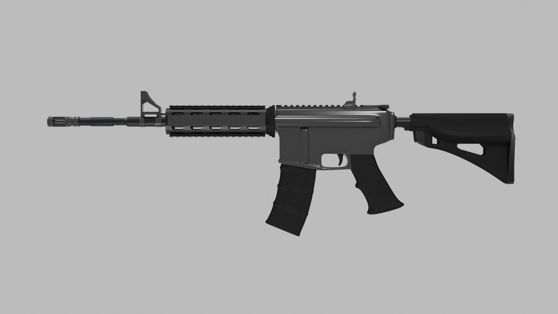 Assault weapon M4A1 free 3D model | CGTrader