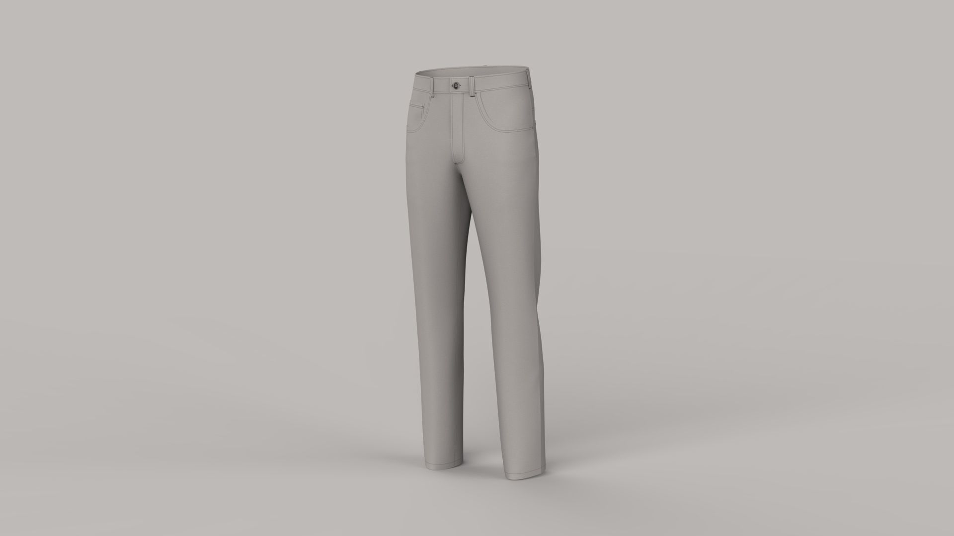 Solid Color Formal Pant 3D model | CGTrader
