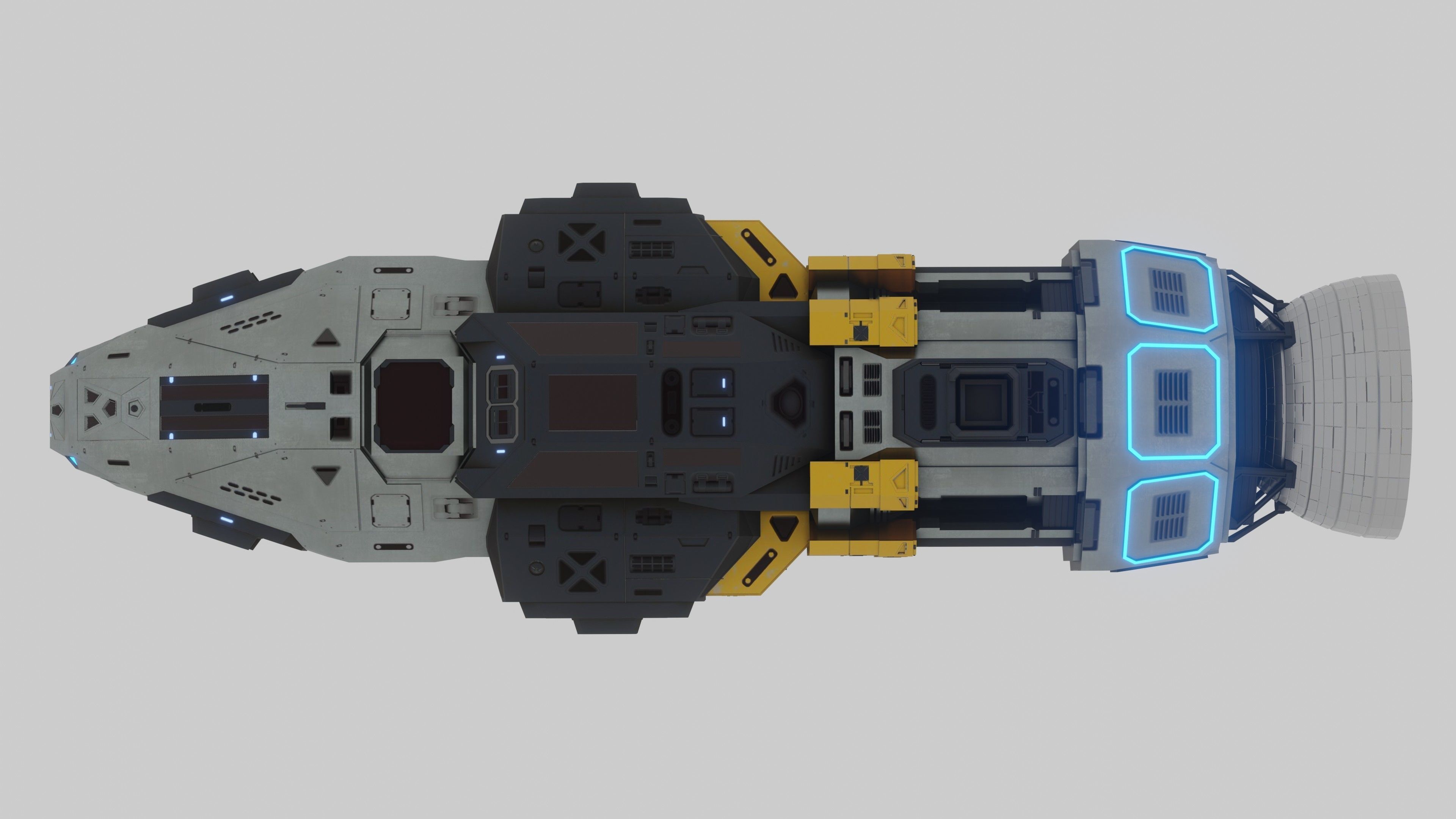 3D model The Raven Spaceship VR / AR / low-poly | CGTrader