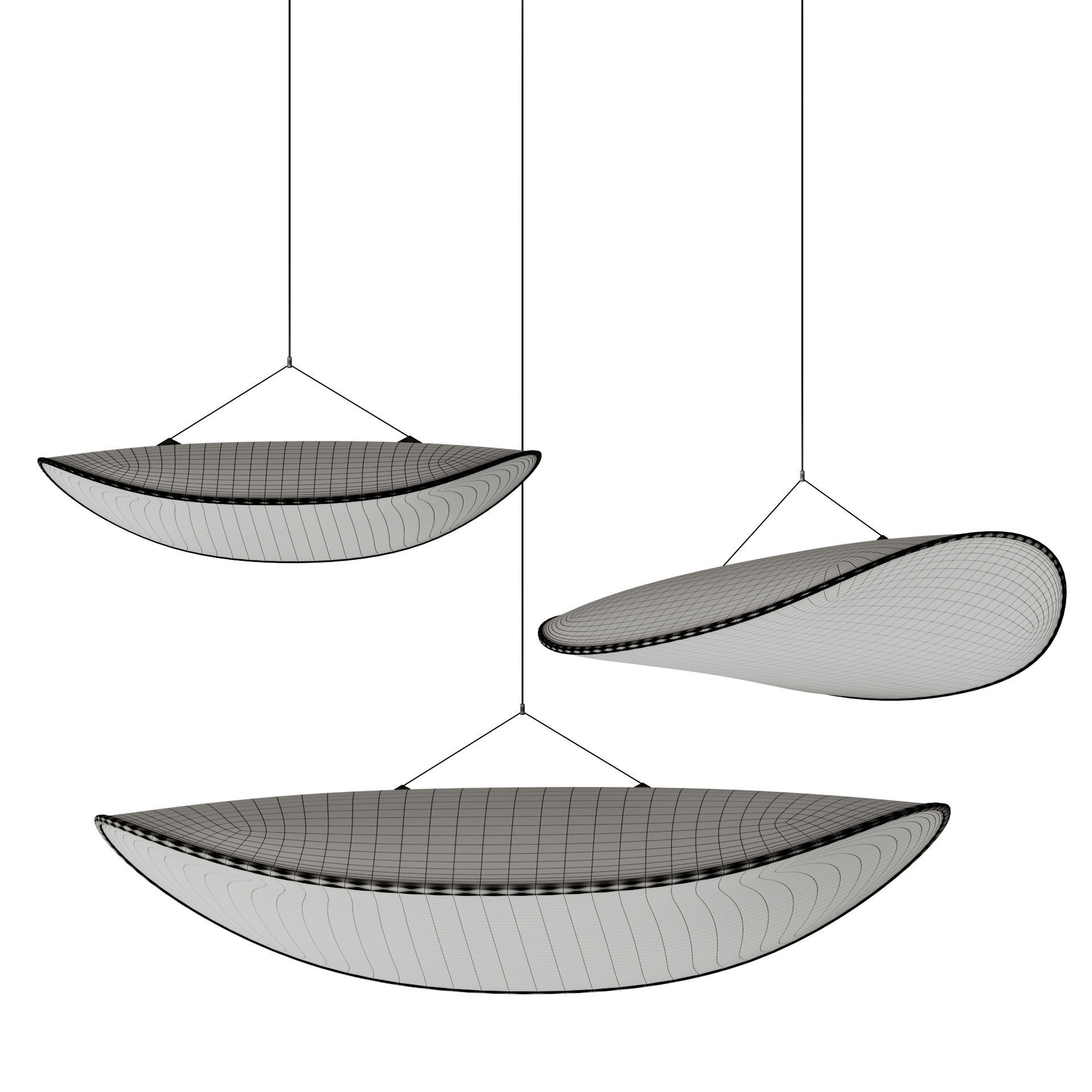 Tense Pendant Three Sizes 3D model | CGTrader