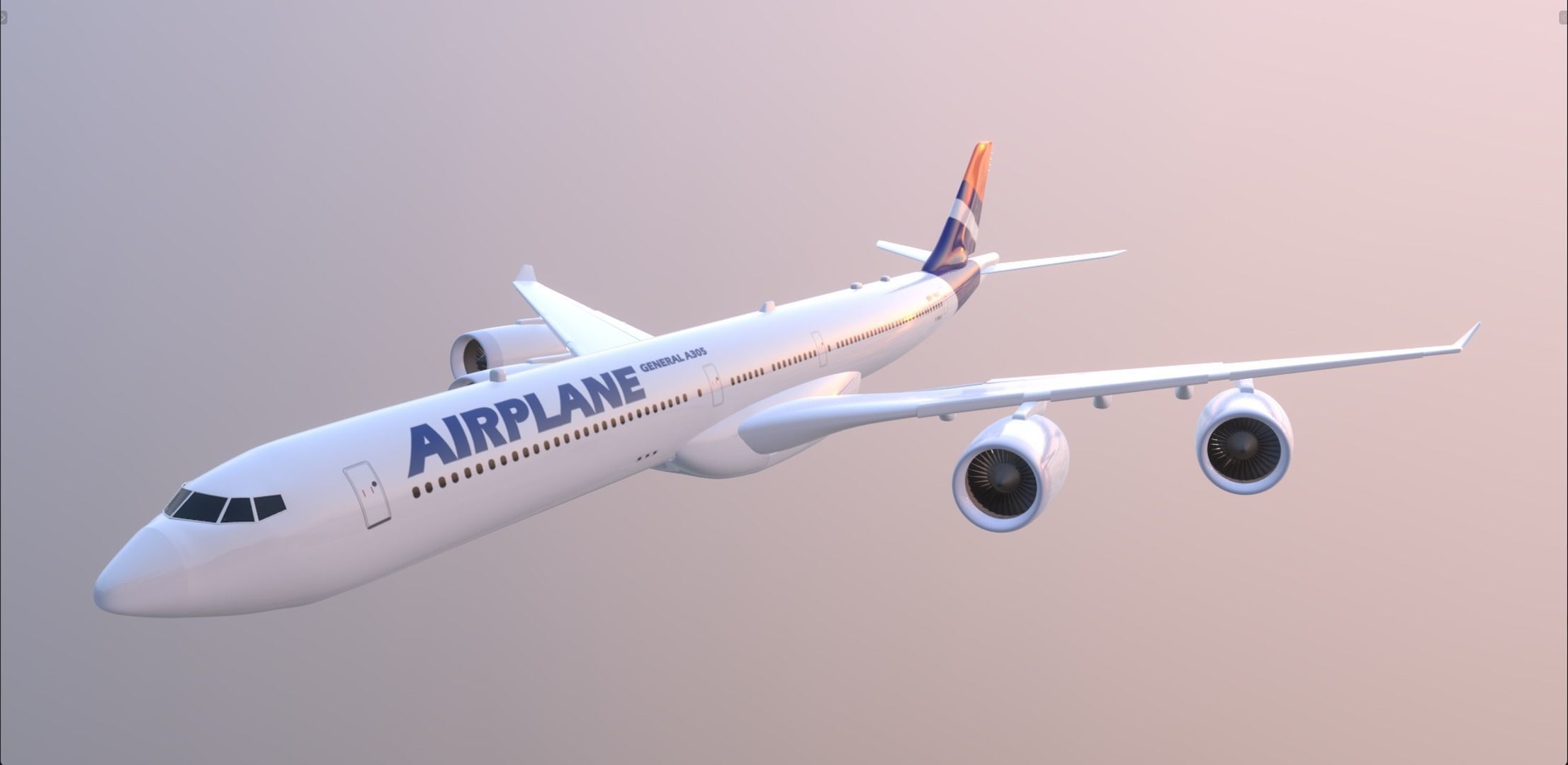 3D model Airplane Generic Commercial VR / AR / low-poly | CGTrader