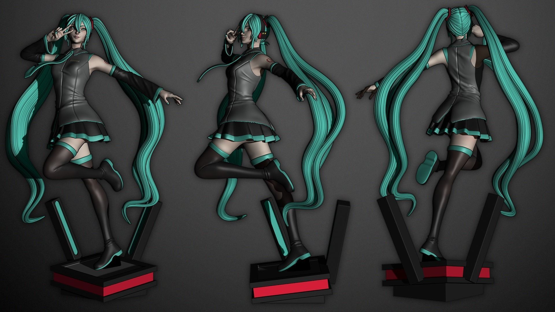 Hatsune Miku 3D model 3D printable | CGTrader