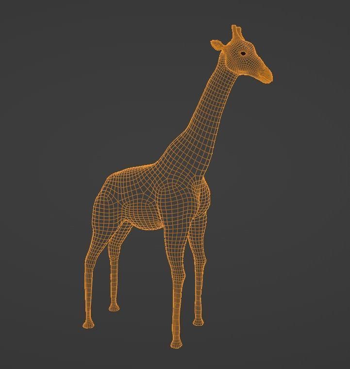 3d Model Giraffe Vr Ar Low Poly Cgtrader