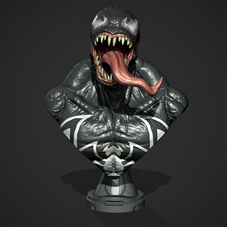 Venom Bust 3D model 3D printable | CGTrader
