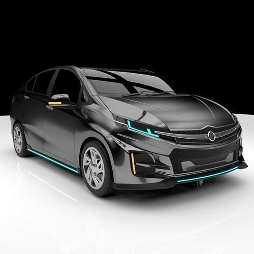 Sedan Car Concept 3D model | CGTrader