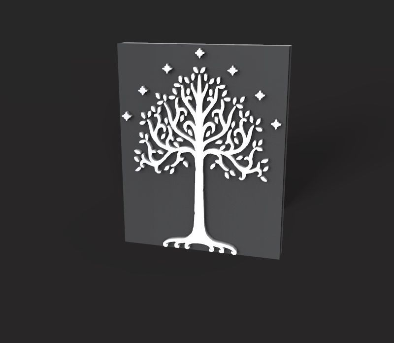 Arbol de gondor logo 3D Tree of gondor 3D model 3D printable | CGTrader