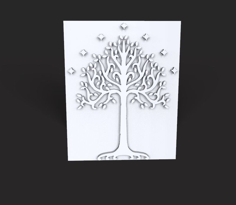Arbol de gondor logo 3D Tree of gondor 3D model 3D printable | CGTrader