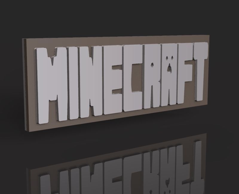 Minecraft logo 3D 3D model 3D printable | CGTrader
