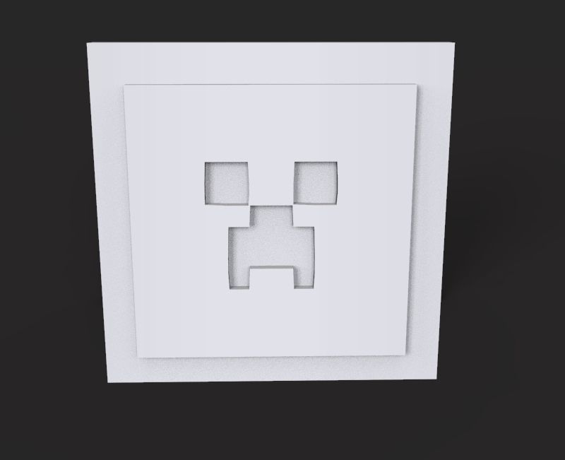 Creeper logo 3D Minecraft 3D model 3D printable | CGTrader