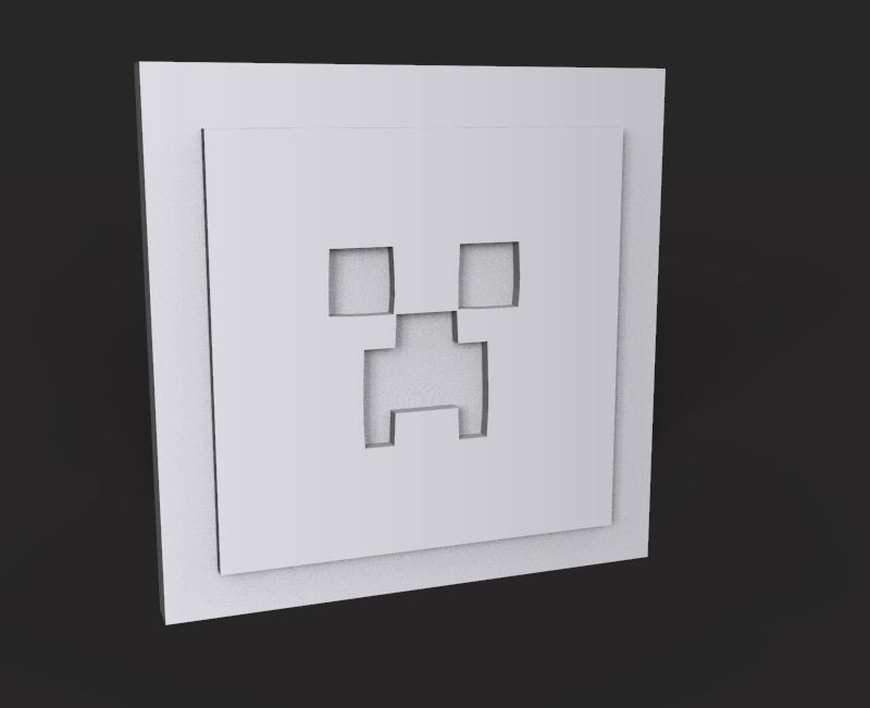 Creeper logo 3D Minecraft 3D model 3D printable | CGTrader