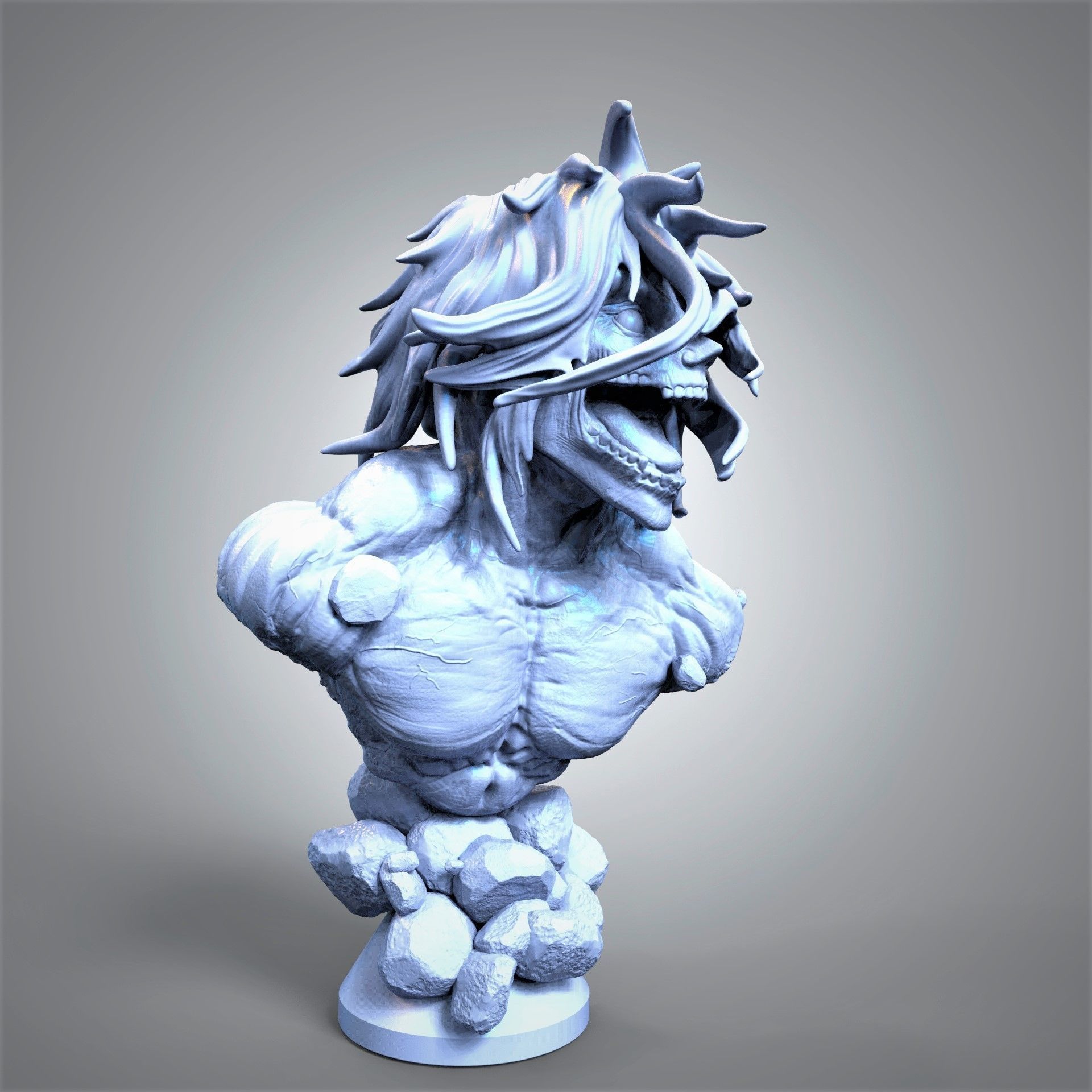 Titan Eren Bust 3D model 3D printable | CGTrader