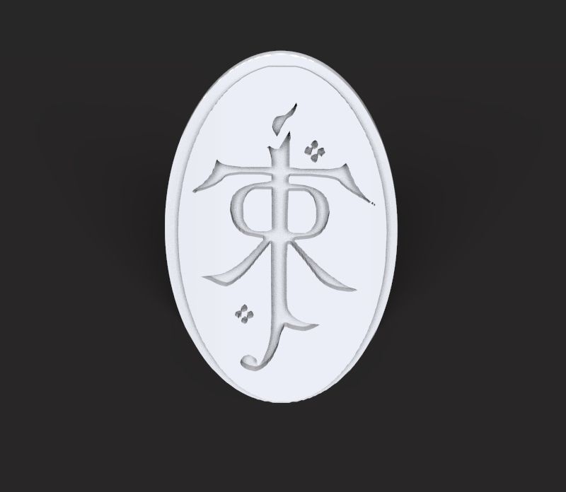 JRR Tolkien symbol logo 3D 3D model 3D printable | CGTrader