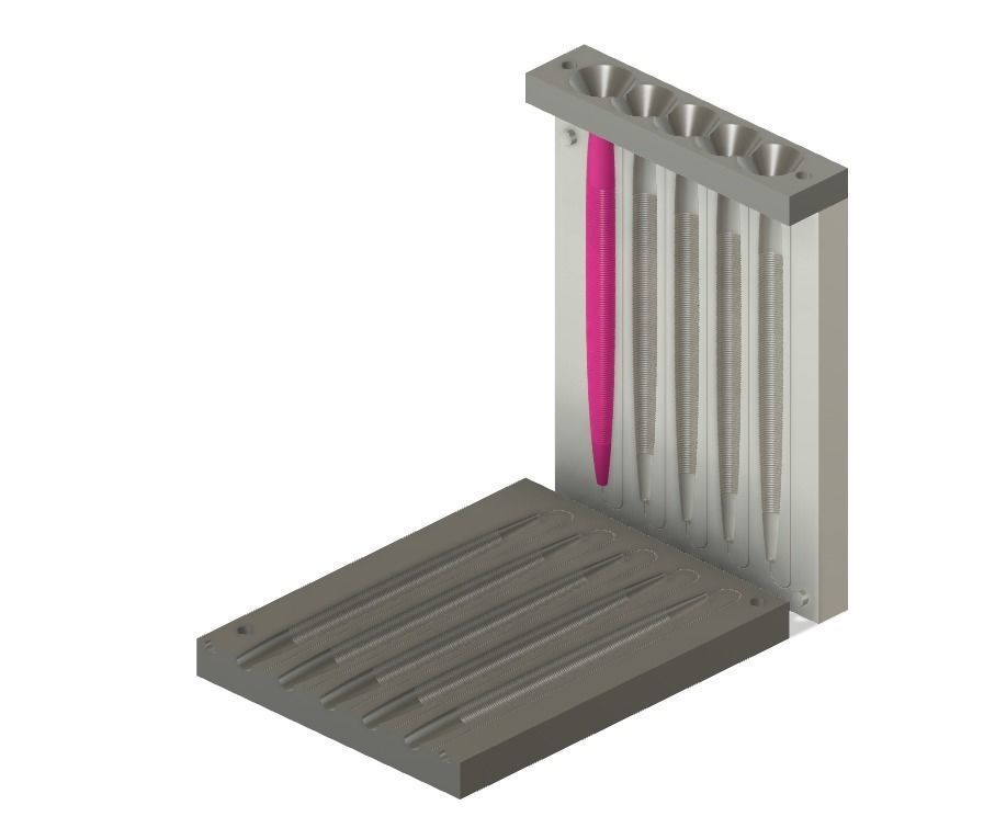 OPEN POUR MOLD SENKO 5 inch STL STEP FILE FOR CNC AND 3D PRINT 3D model ...