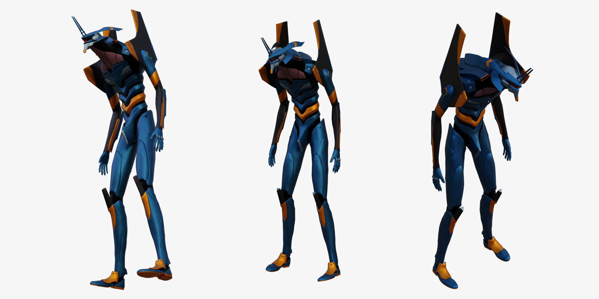 3D model Rigged EVA 06 Unit Neon Genesis Evangelion VR / AR / low-poly ...