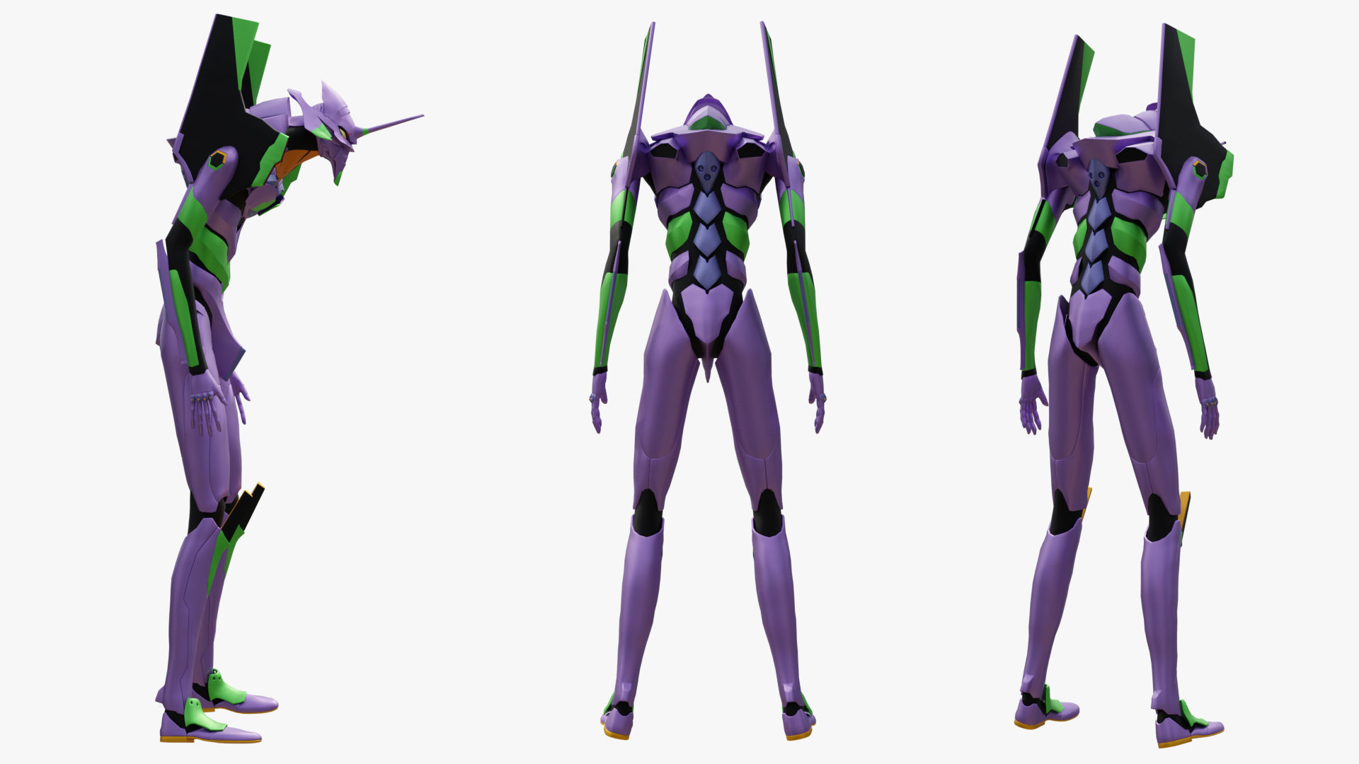 Rigged Units Eva Full Pack Neon Genesis Evangelion 3D Model Collection | CGTrader