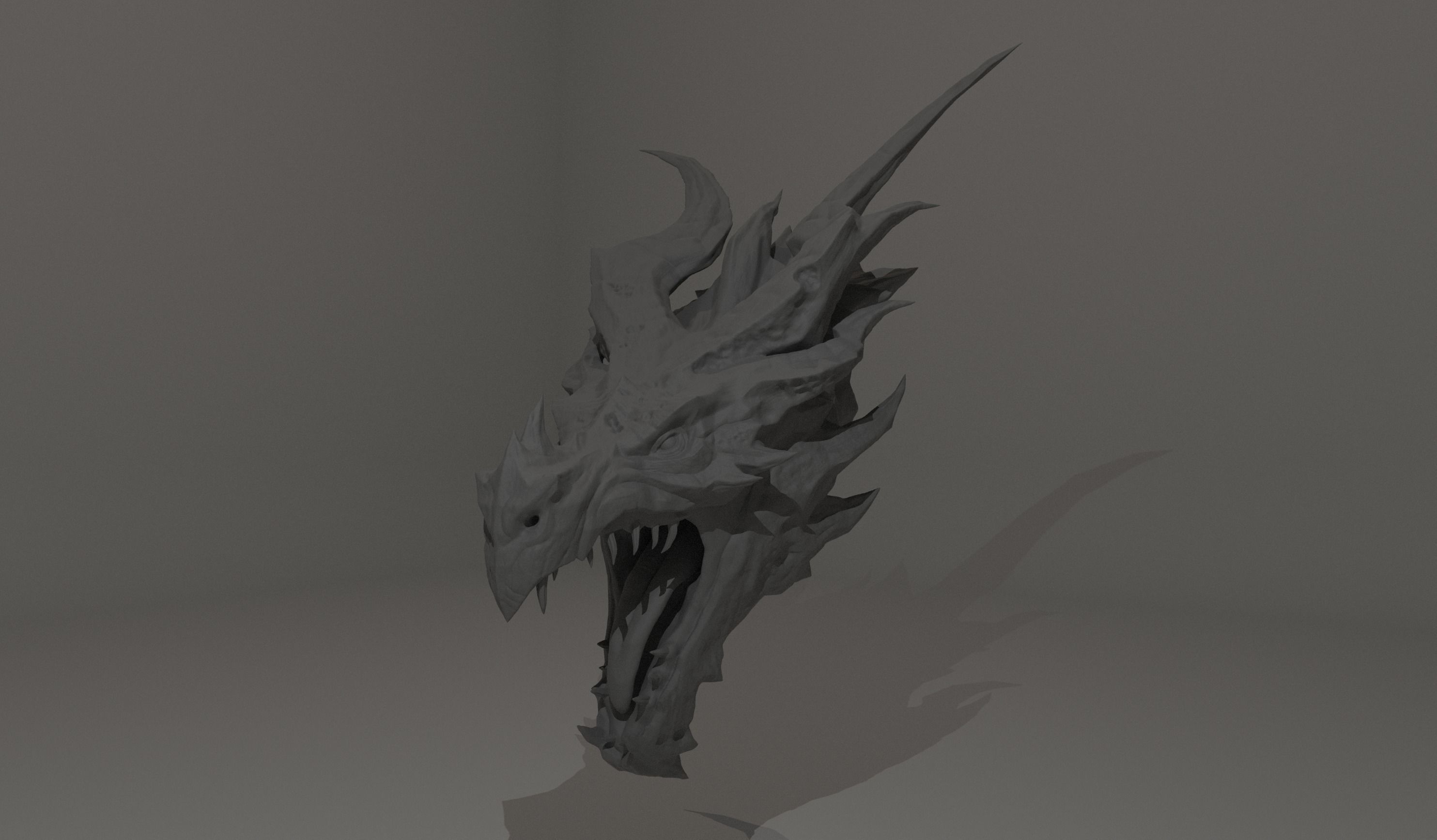 Alduin High Detail Bust 3D Model From TES V Skyrim 3D model 3D ...