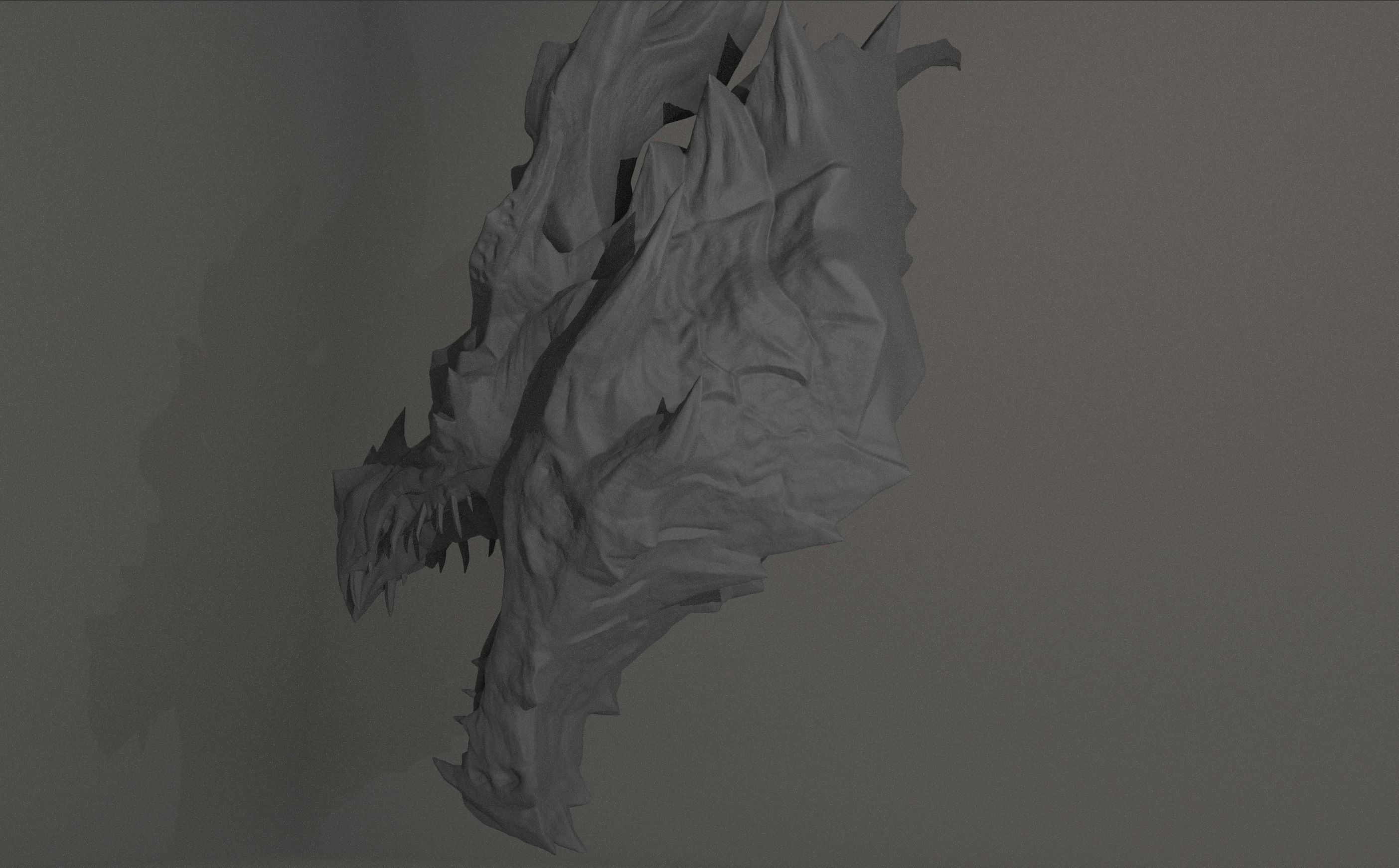 Alduin High Detail Bust 3D Model From TES V Skyrim 3D model 3D ...