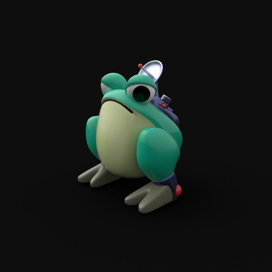 3D model GunBound A-frog VR / AR / low-poly | CGTrader