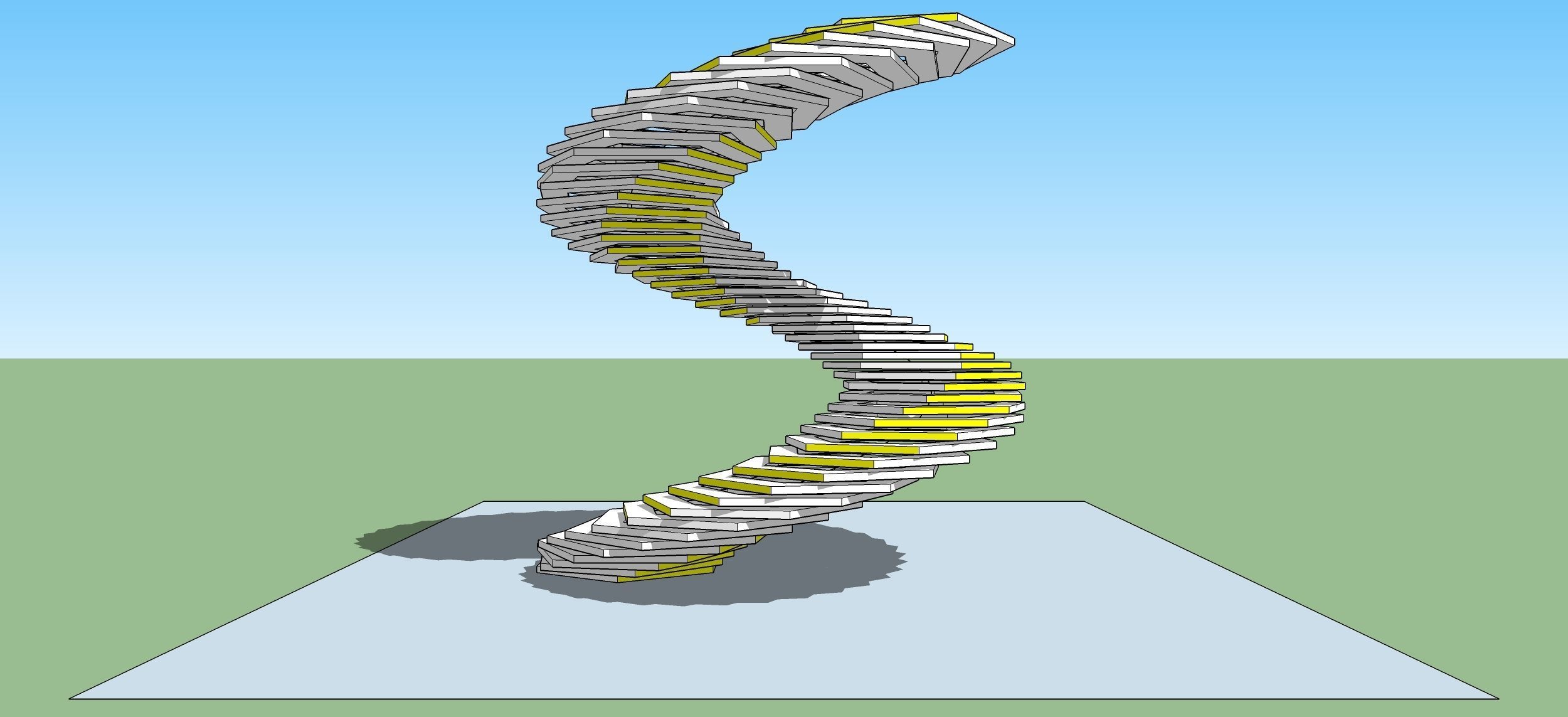 exagon spining artwork column 3d sketchup 3D model | CGTrader