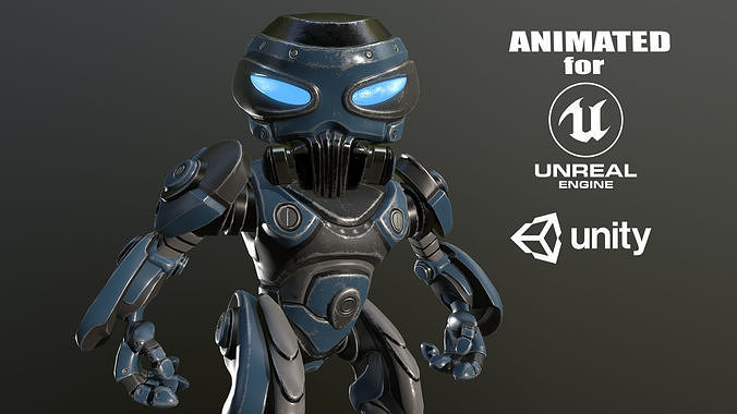 3D model Space Droid 1 VR / AR / low-poly | CGTrader