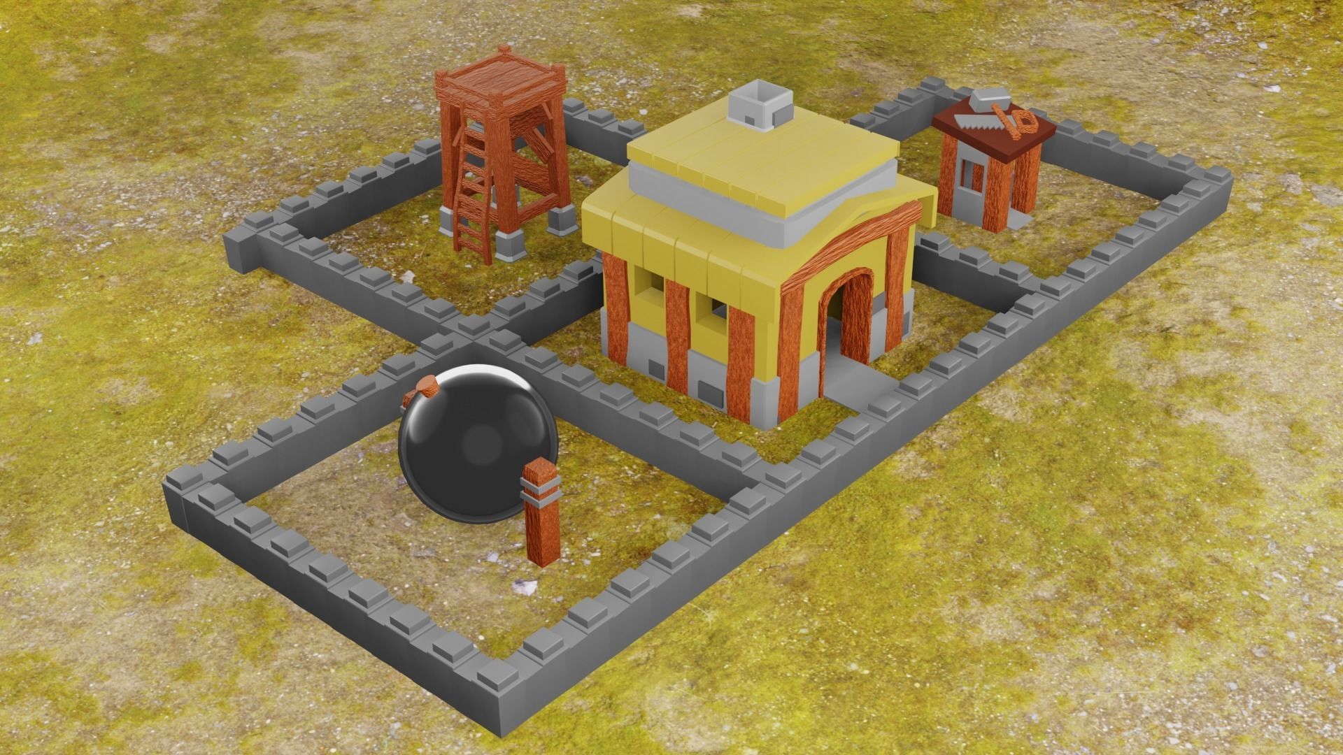 3D model coc base VR / AR / low-poly | CGTrader