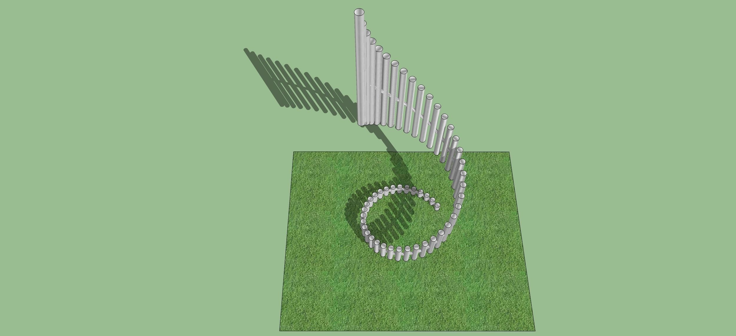 small to large rotating pipe artwork 3d sketchup 3D model | CGTrader