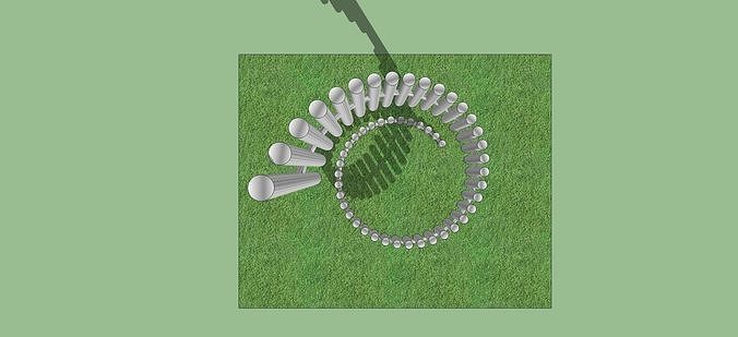 small to large rotating pipe artwork 3d sketchup 3D model | CGTrader