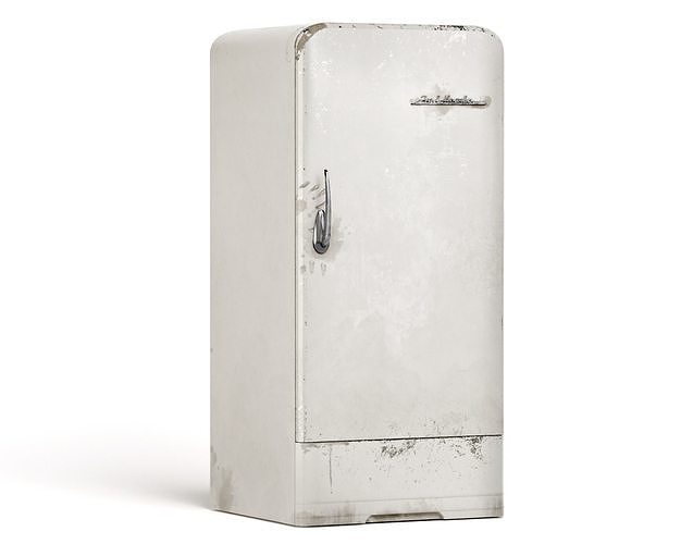 3D model Soviet vintage fridge Zil Moskva 9 Color Variants np1 VR / AR ...