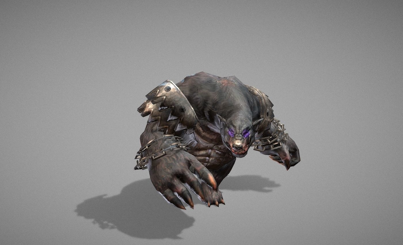 3D model Beast Bear Creature VR / AR / low-poly | CGTrader